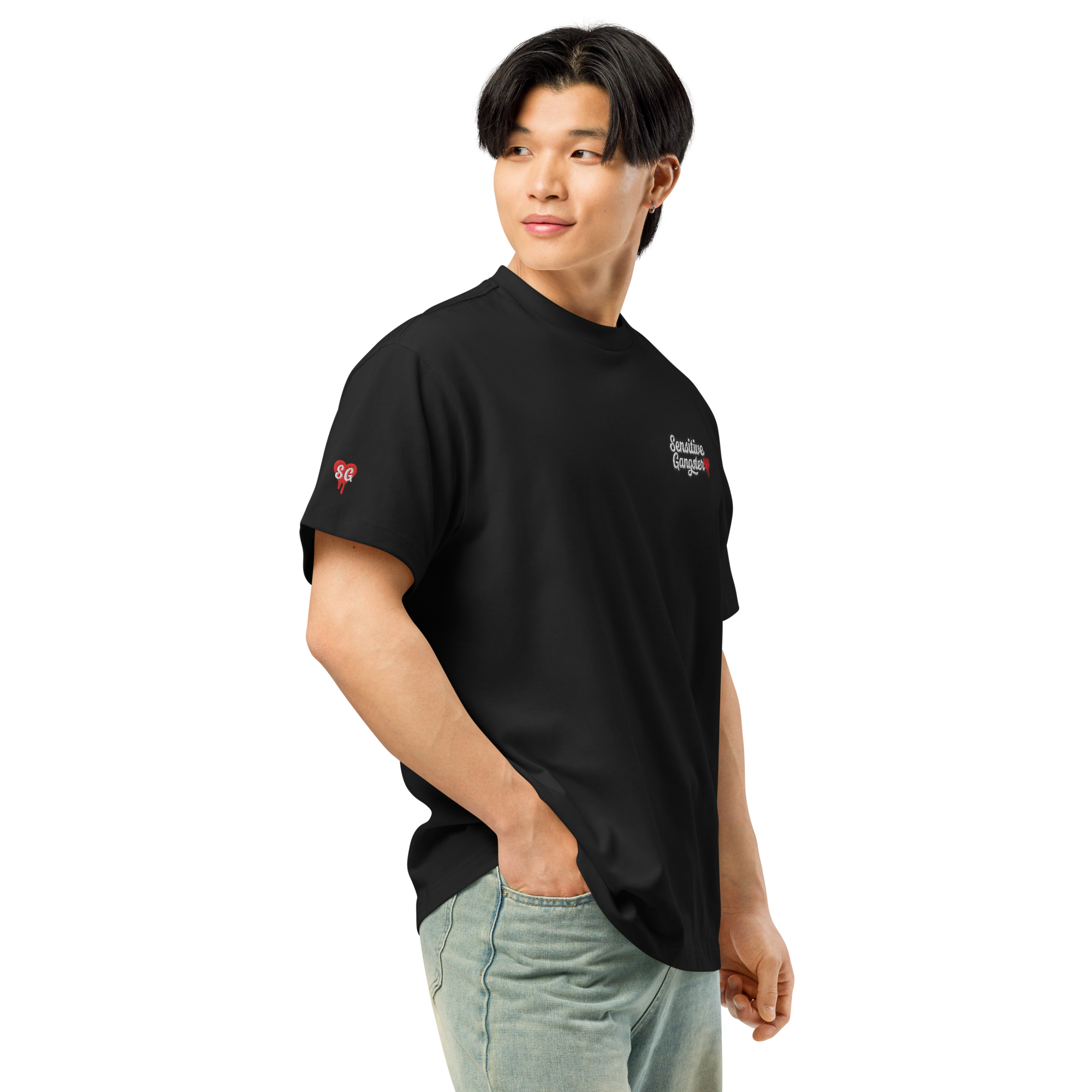 DripScript Box Fit Tee | Heavyweight Embroidered Streetwear Tee ...